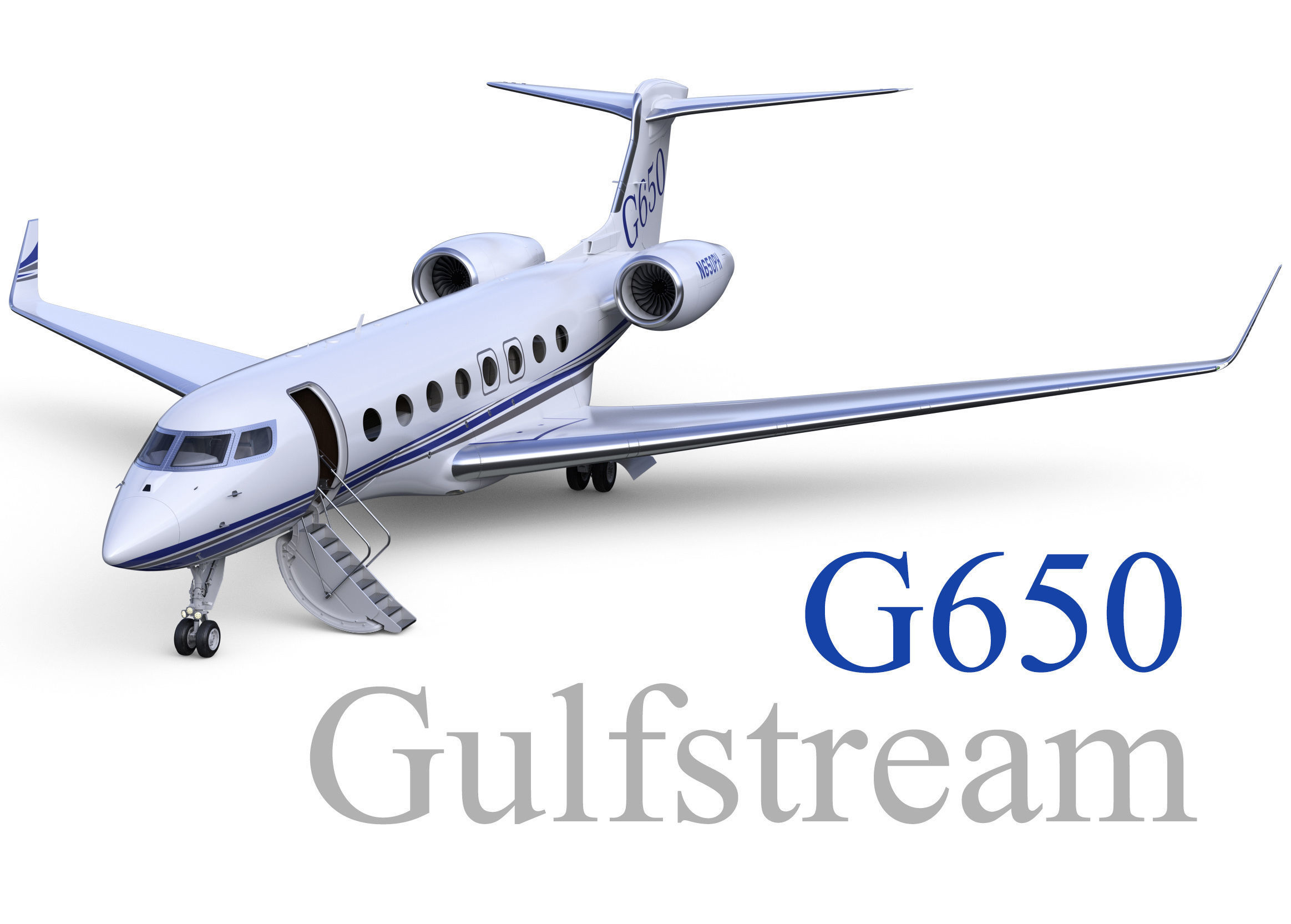 Gulfstream G650 Business Jet 3D model | CGTrader