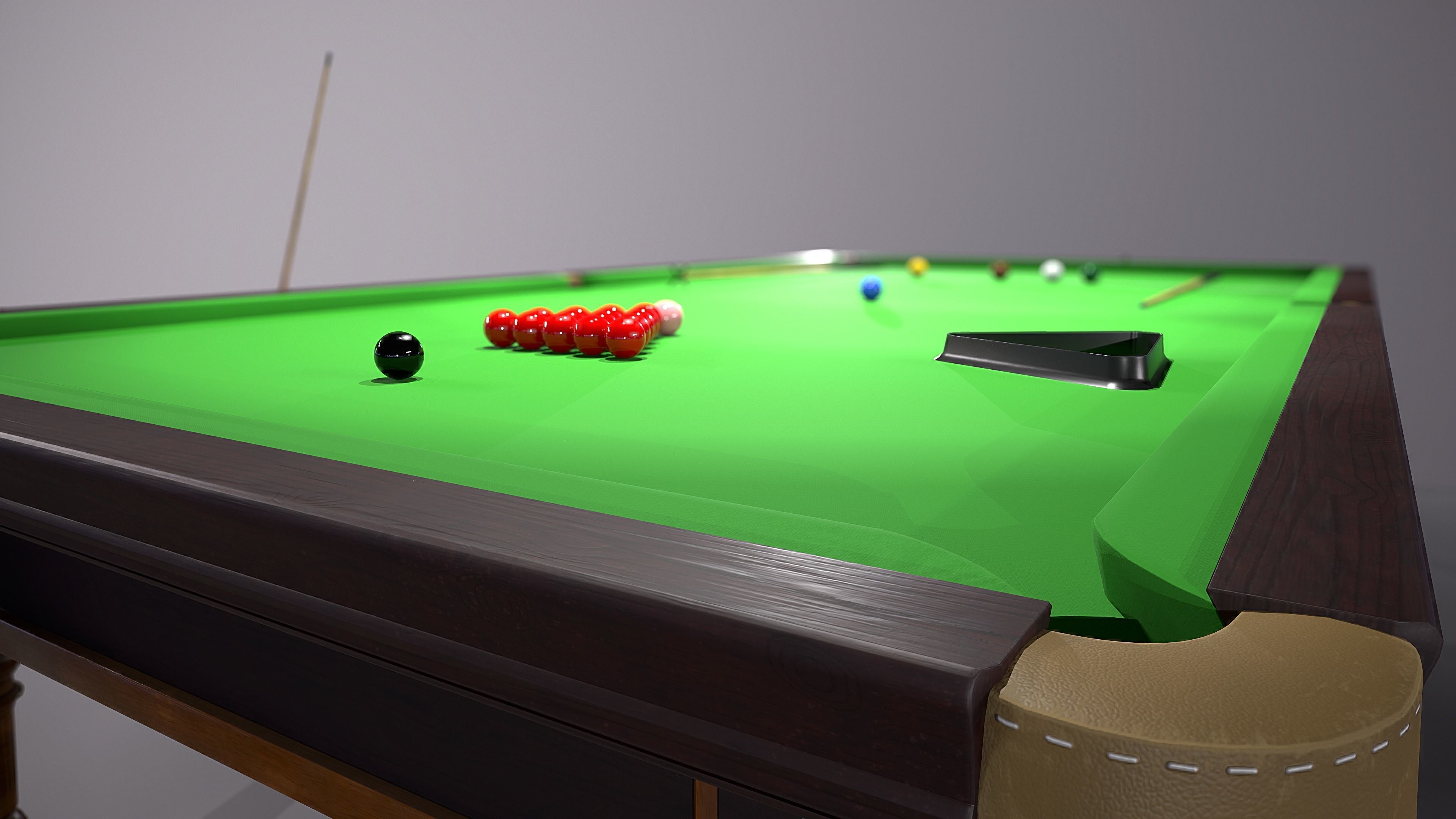 3D model 12ft Snooker Pool Table VR / AR / low-poly | CGTrader