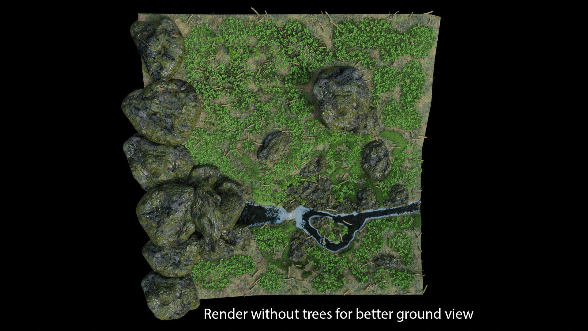 Stream Scene 3D model | CGTrader