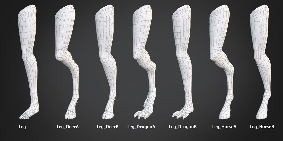 3D model Customize Child Base Mesh-Anime Style VR / AR / low-poly ...