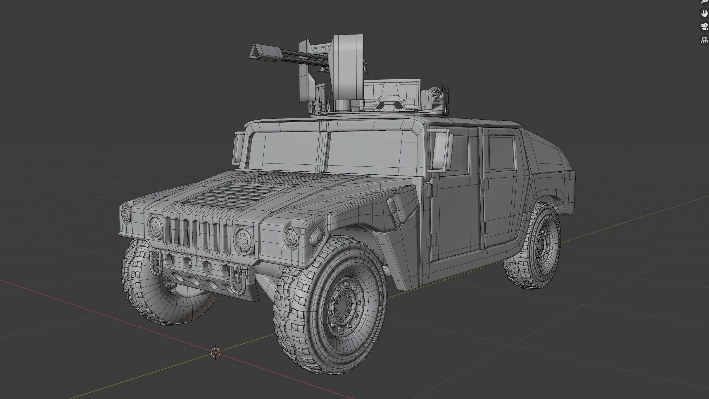 HMMWV humvee High Mobility Multipurpose Wheeled Vehicle GAU19 3D model ...