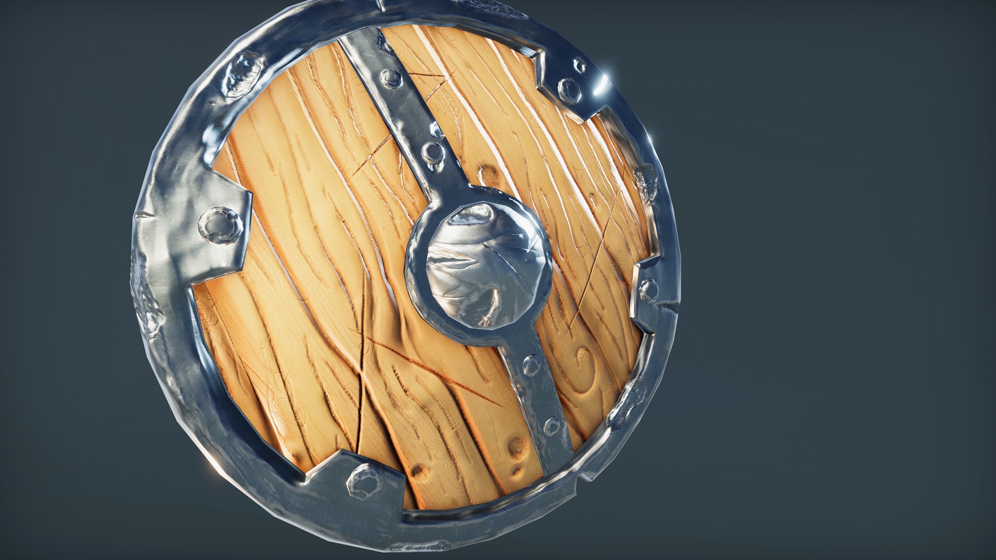 3D model Stylized Barbarian Shield VR / AR / low-poly | CGTrader