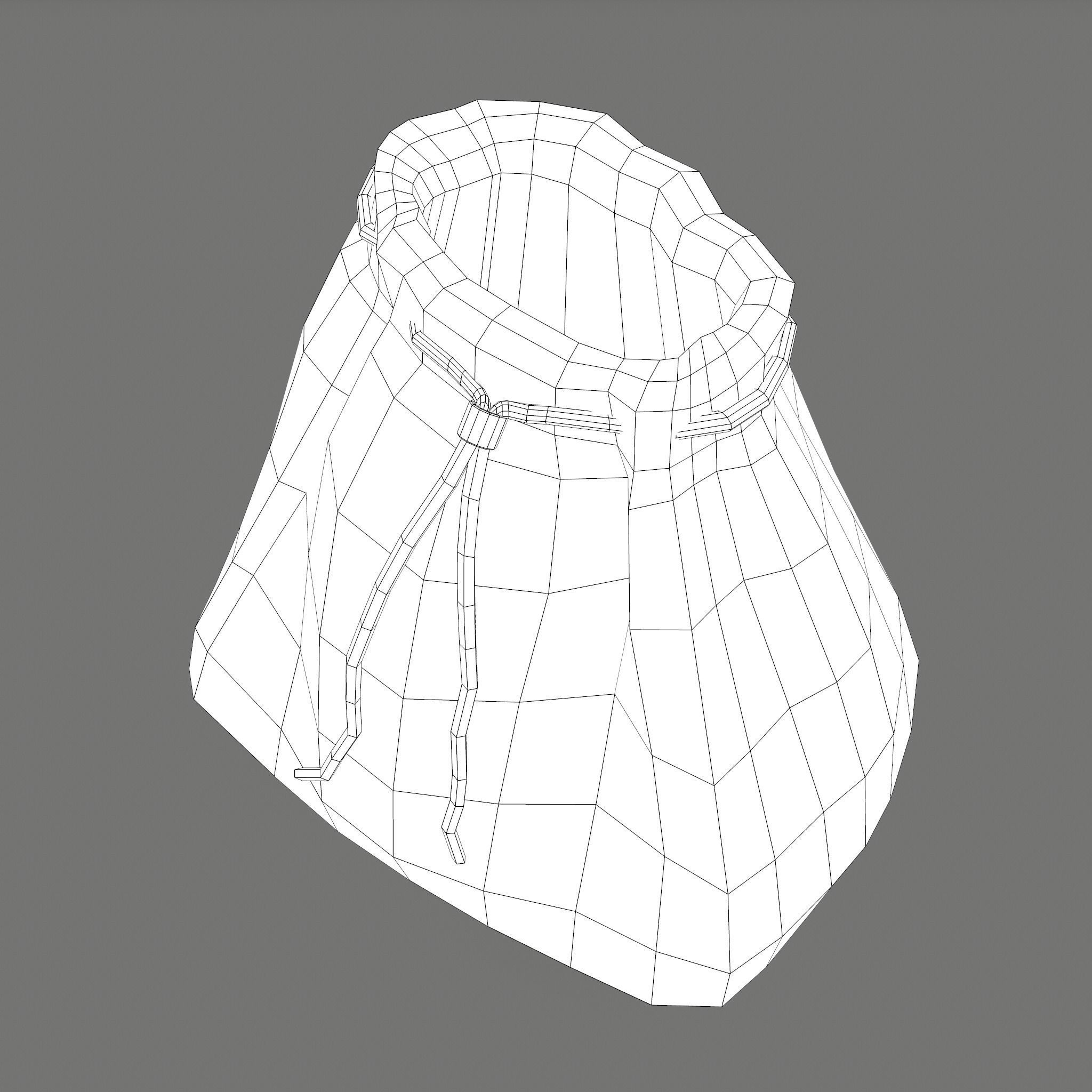 3D model Medieval Drawstring Bag VR / AR / low-poly | CGTrader