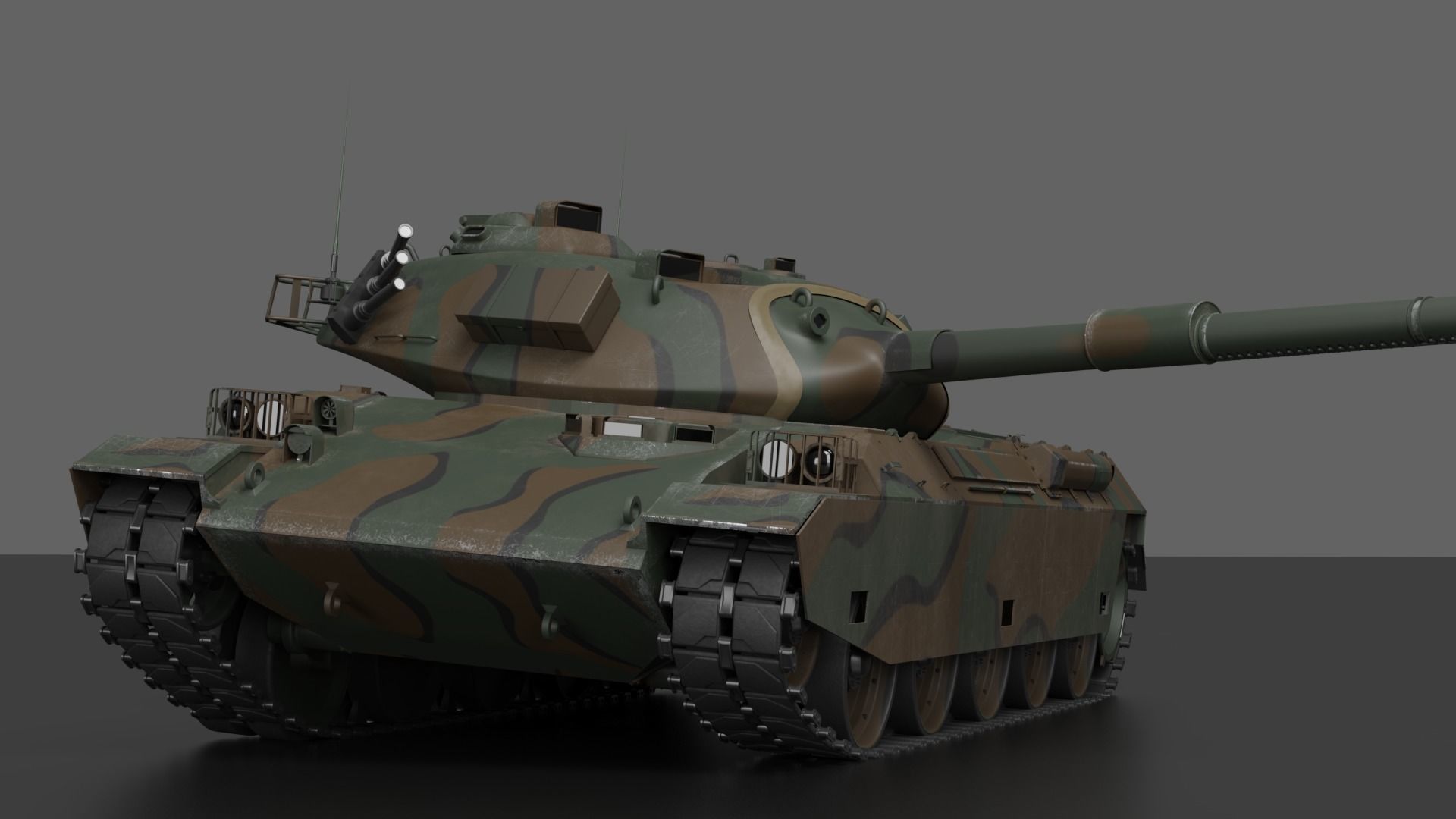 3D model JGSDF Type 74 Main Battle Tank VR / AR / low-poly | CGTrader
