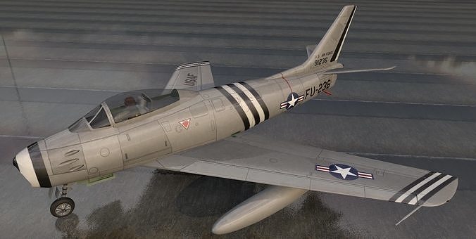North American F-86A Sabre 3D model | CGTrader