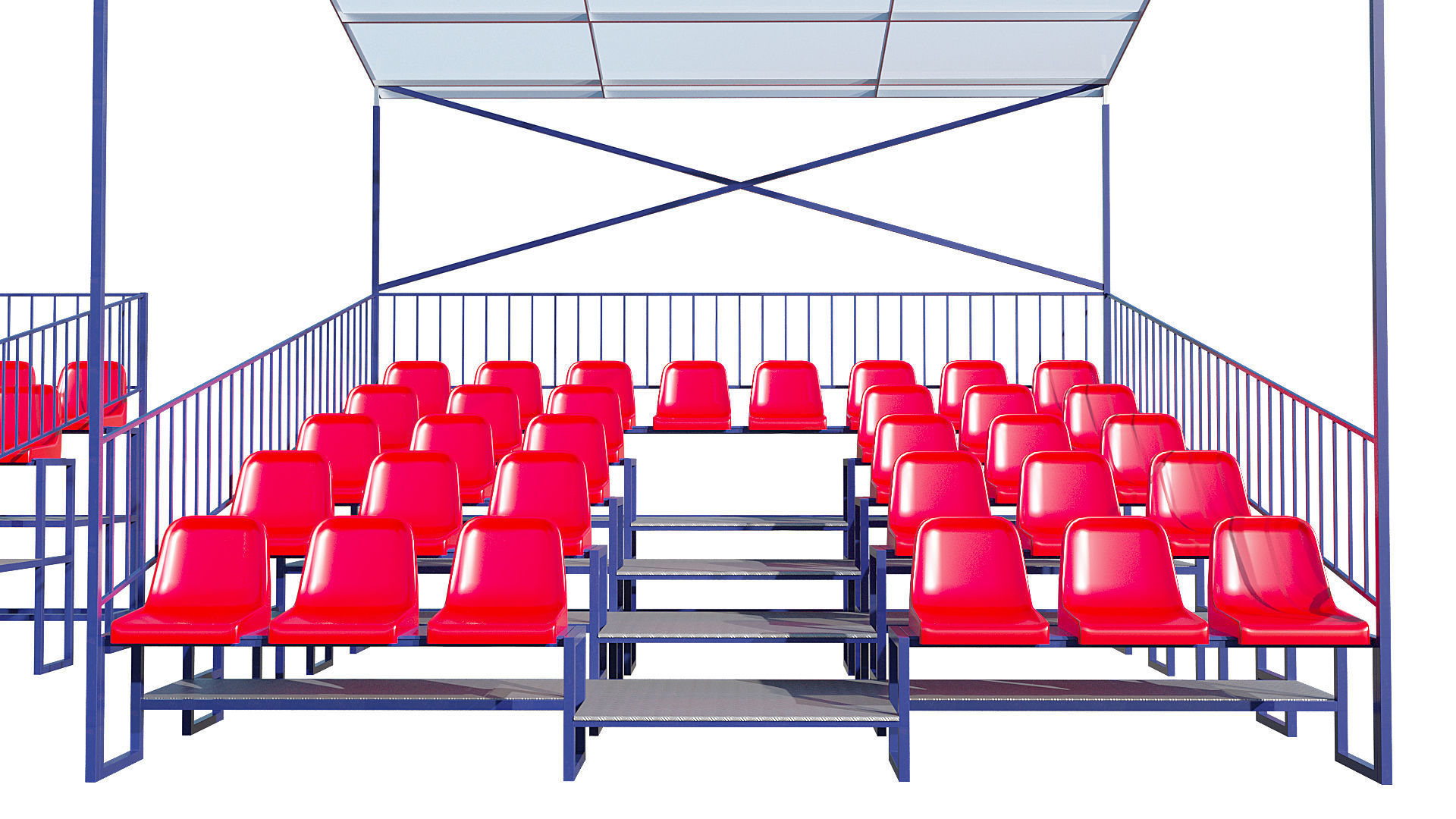 Stadium Seating Tribune pack 3D model | CGTrader