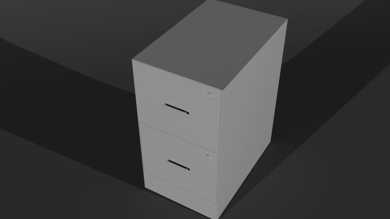 2 Drawer File Cabinet 3D model | CGTrader
