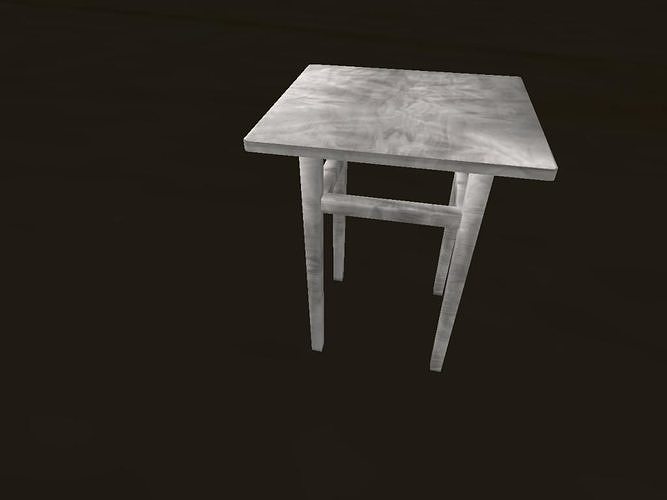Small Table free 3D model | CGTrader