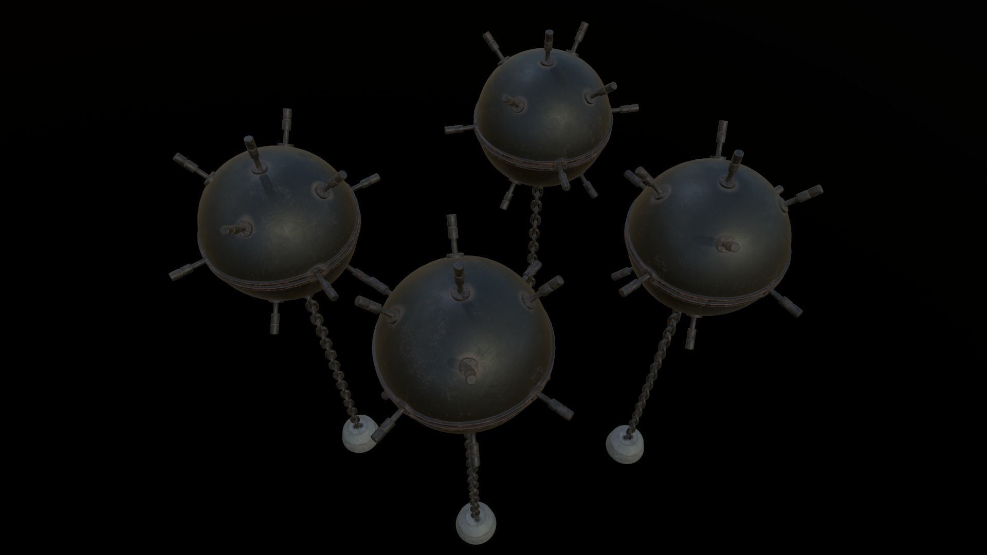 3D model Sea mine VR / AR / low-poly | CGTrader
