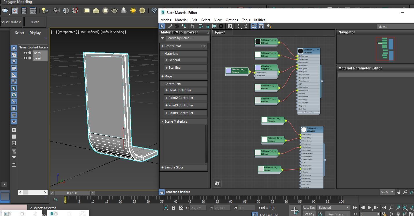 3D model Advertising stand display Billboard 14 VR / AR / low-poly ...