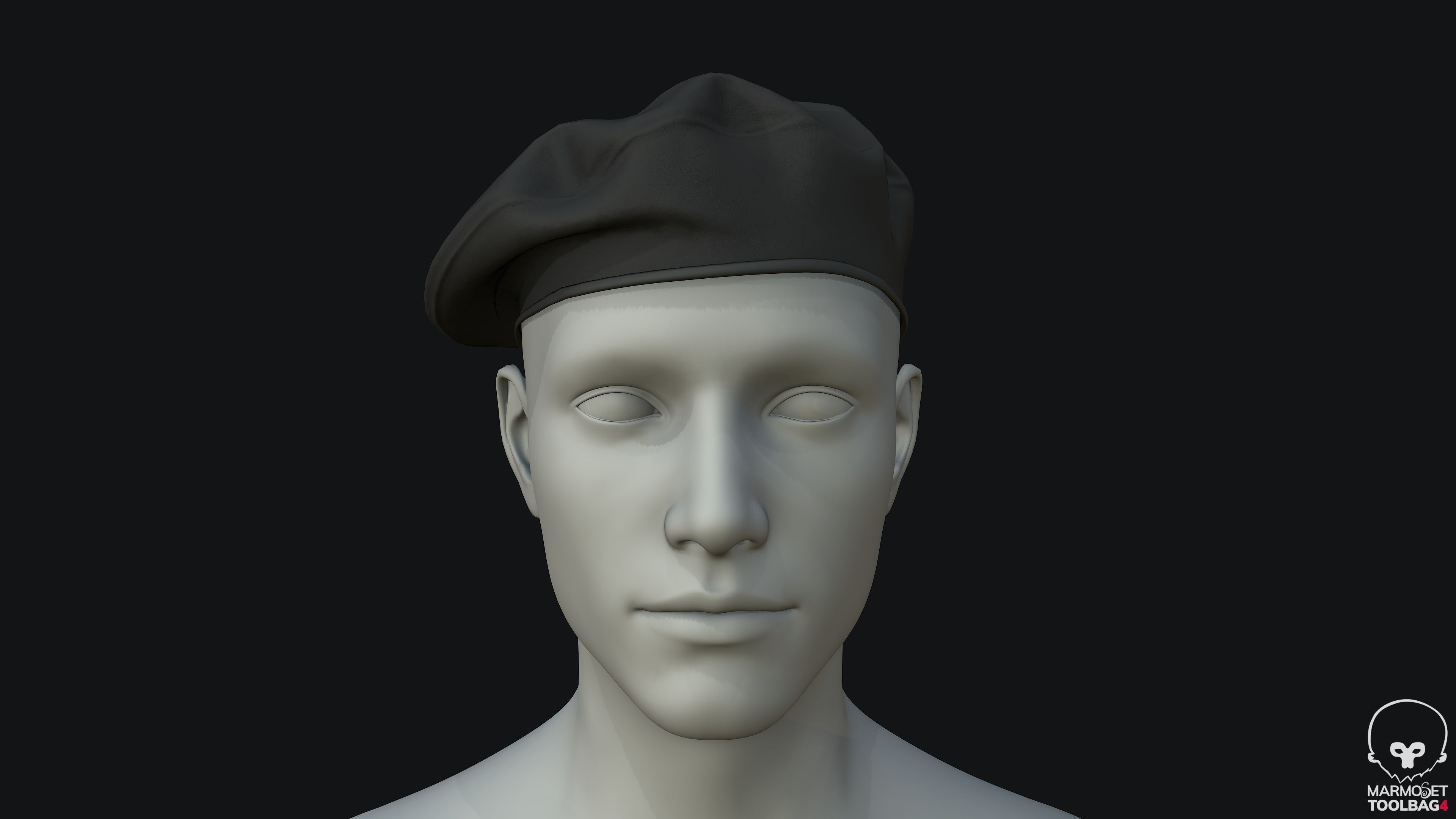 3D model Military Beret Black PBR VR / AR / low-poly | CGTrader