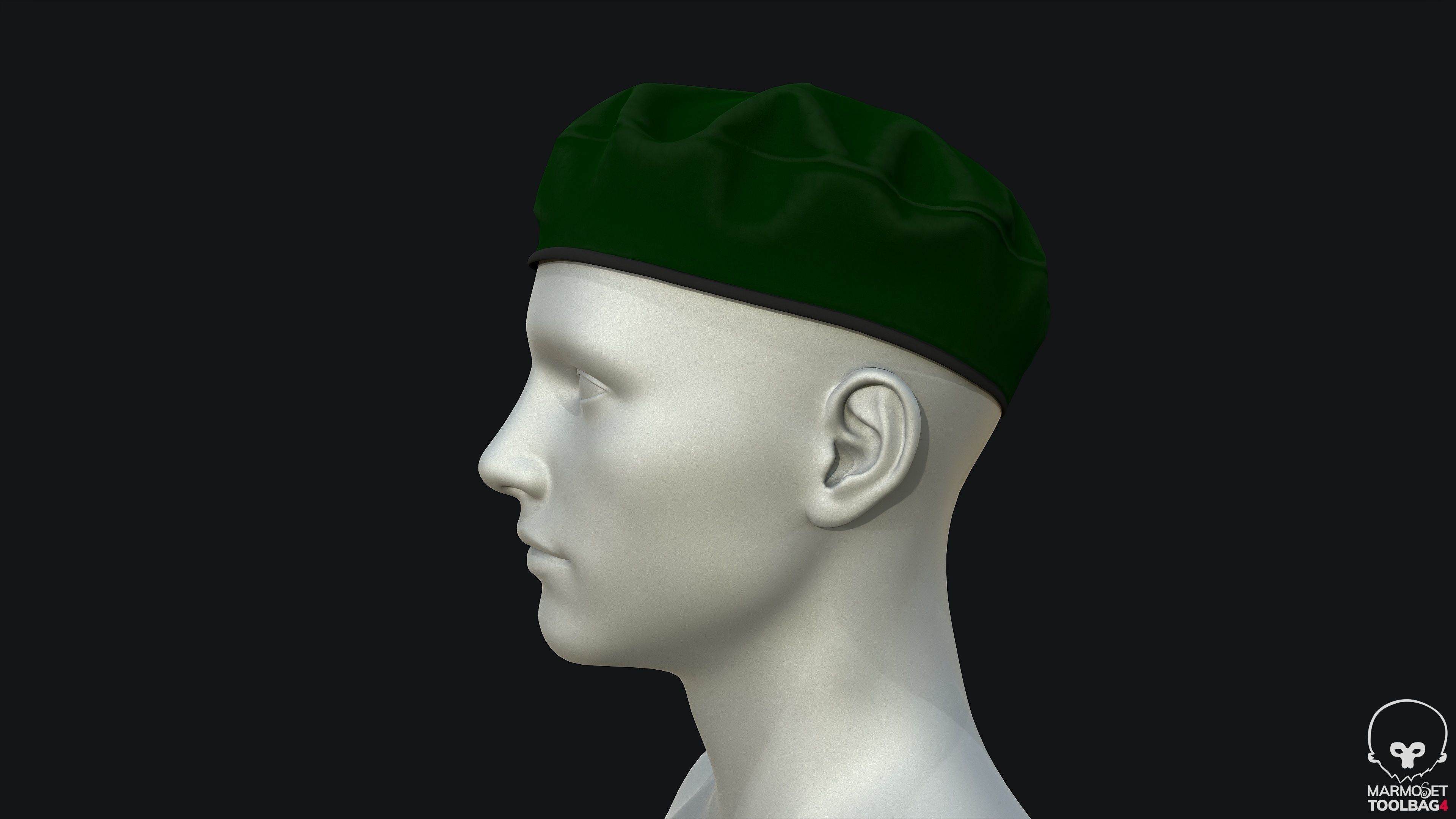 3D model Military Beret Green PBR VR / AR / low-poly | CGTrader