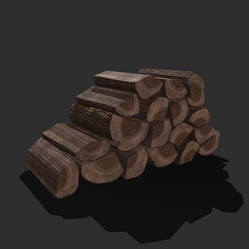 3D model Wood Stack Pieces VR / AR / low-poly | CGTrader