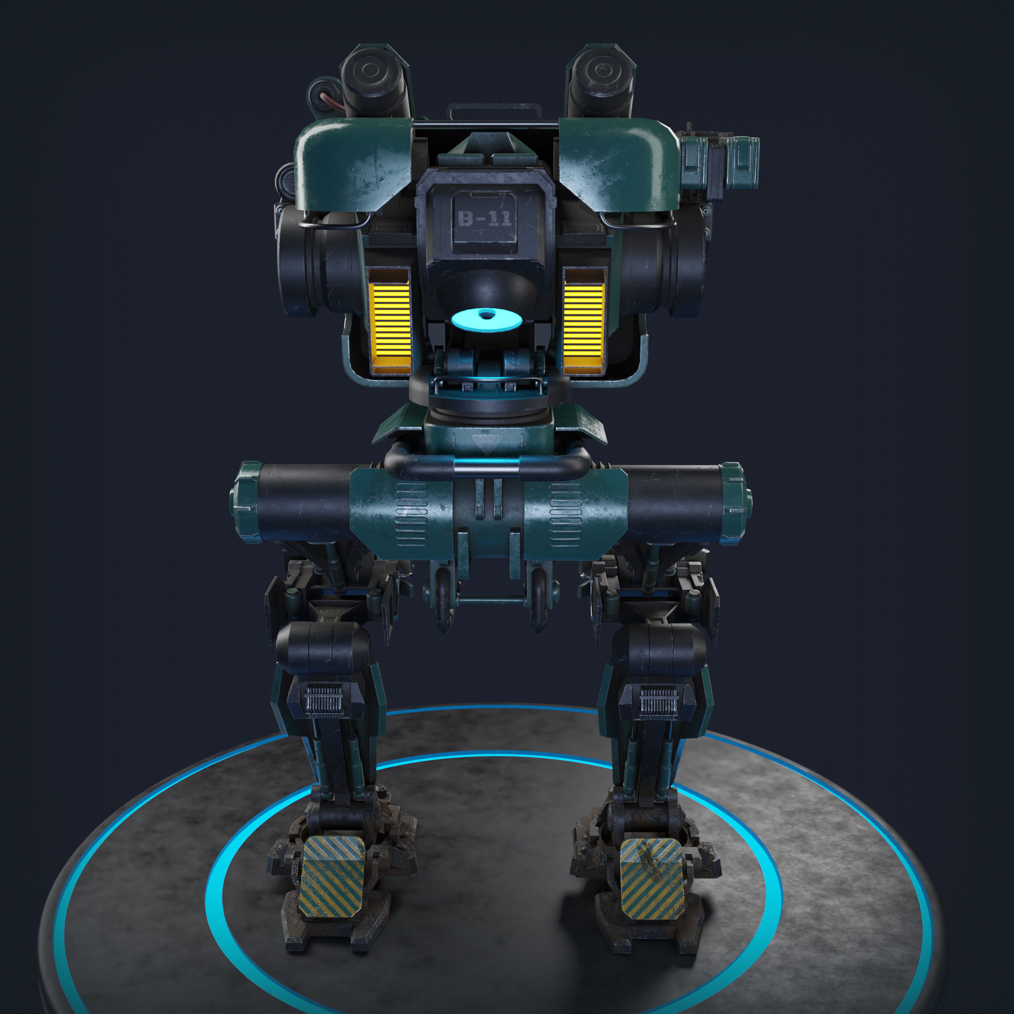 3D model Robot B-11 Small sci-fi VR / AR / low-poly | CGTrader