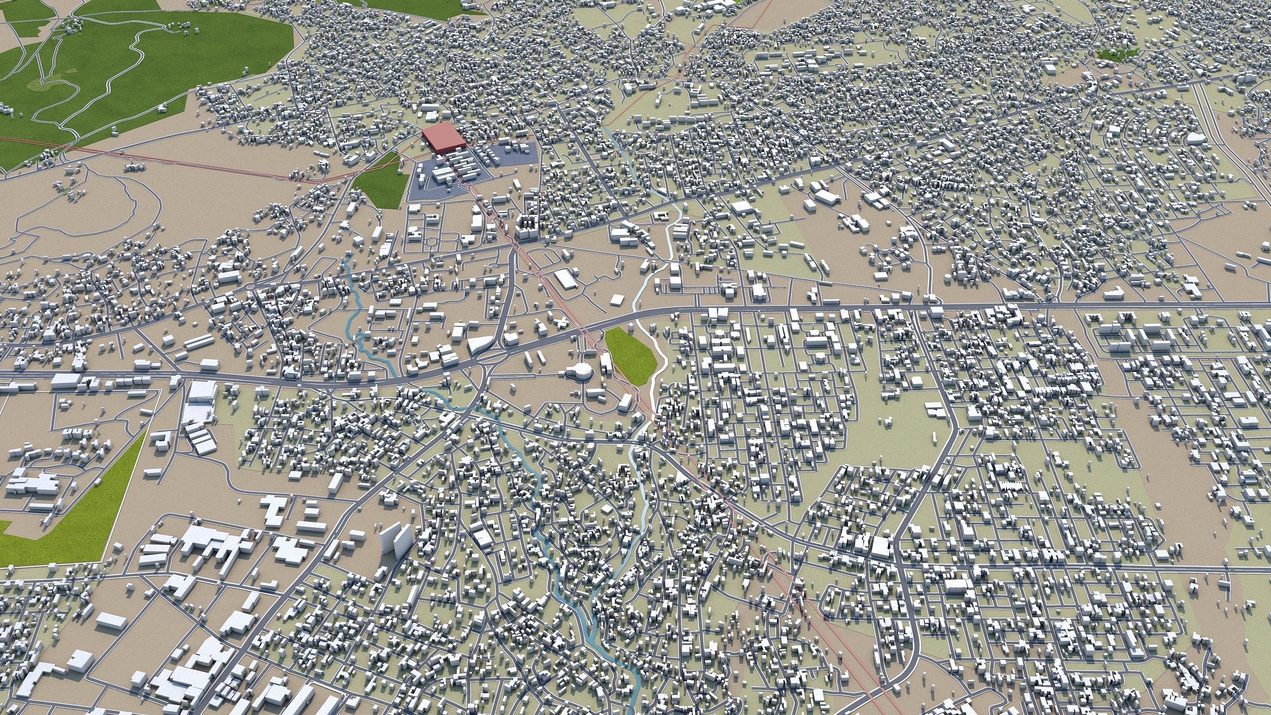 3D model Addis Ababa Ethiopia 60km VR / AR / low-poly | CGTrader