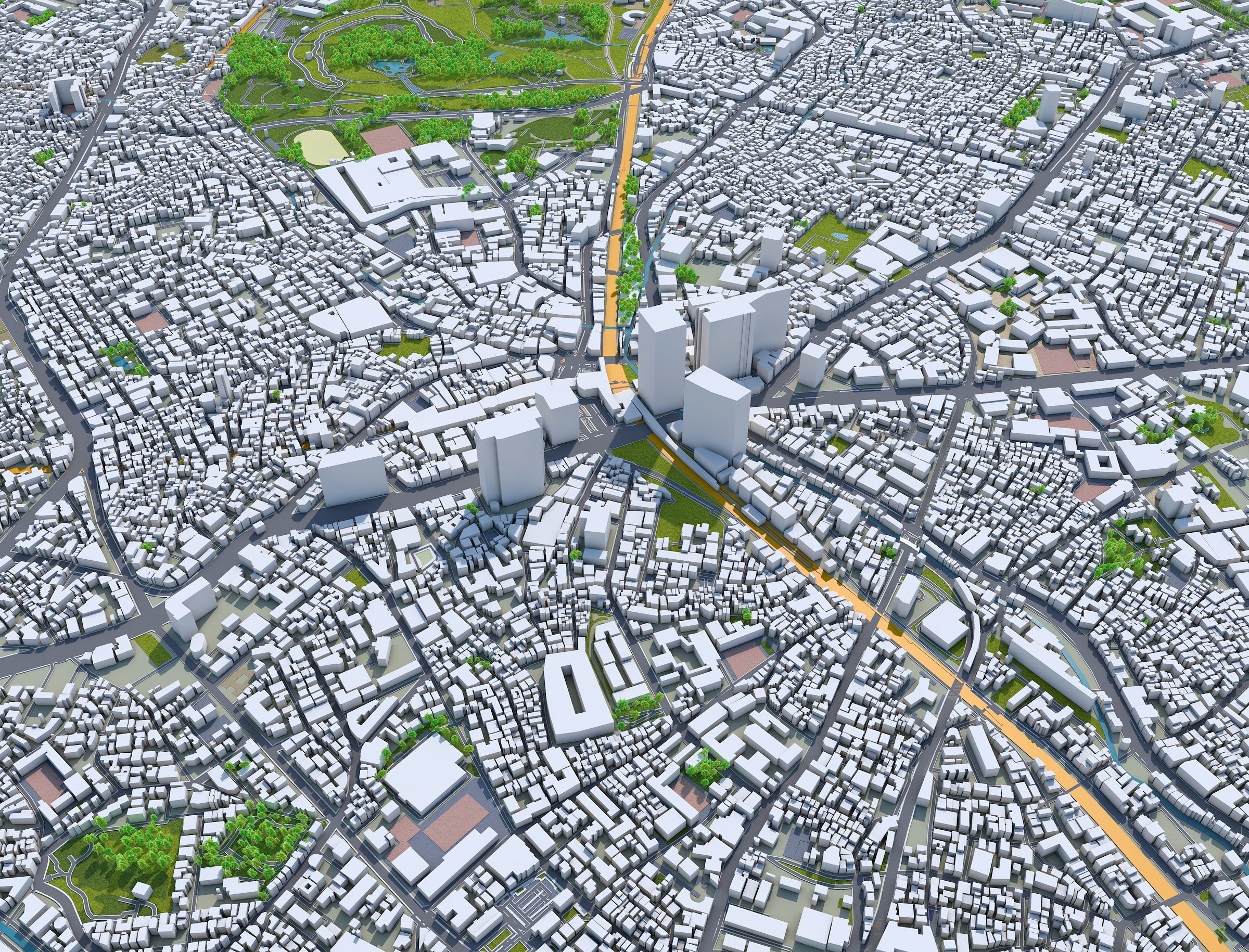 3D model Shibuya Tokyo 10km VR / AR / low-poly | CGTrader