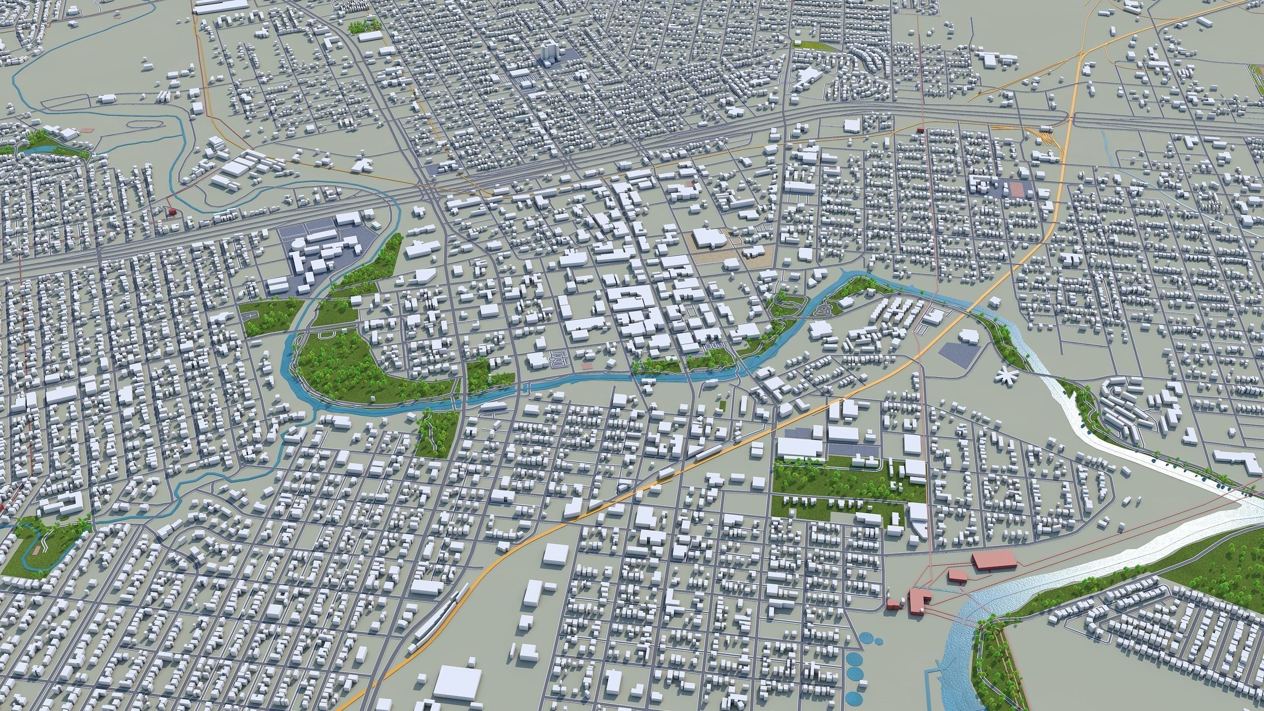 3D model San Angelo Texas USA 40km VR / AR / low-poly | CGTrader