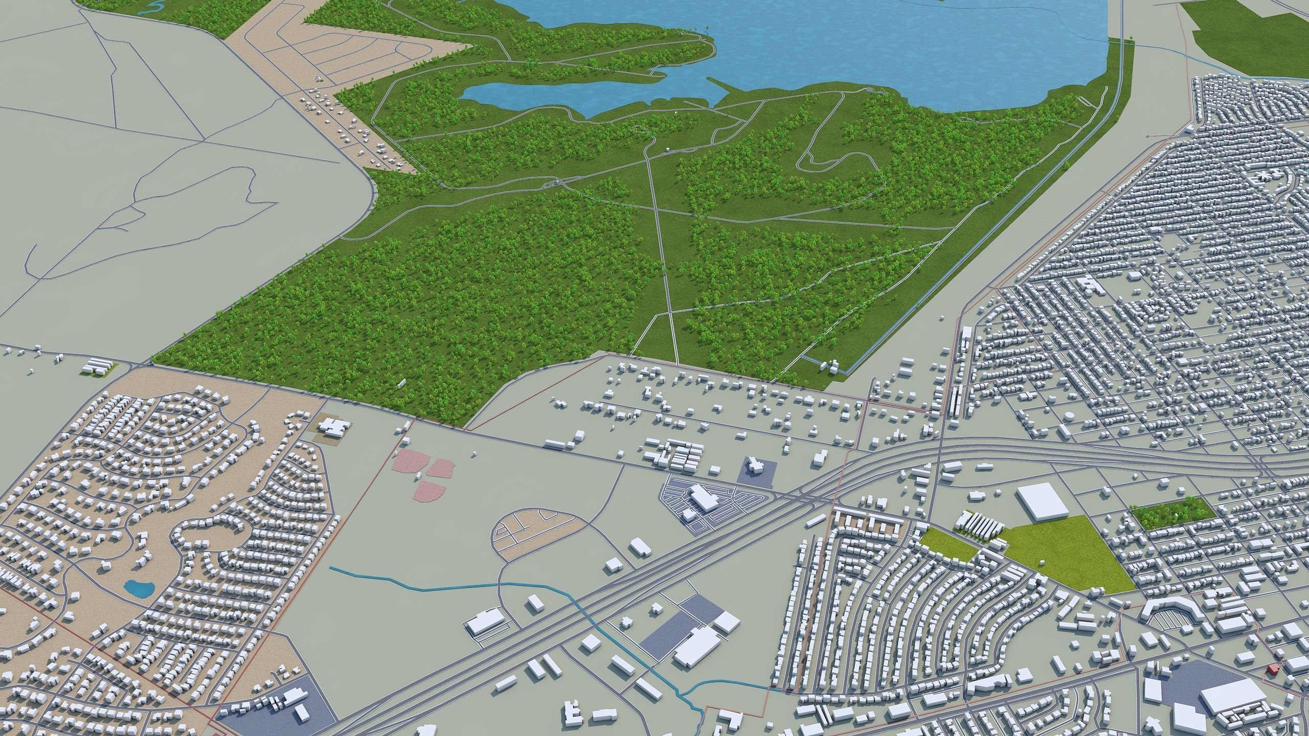 3D model San Angelo Texas USA 40km VR / AR / low-poly | CGTrader