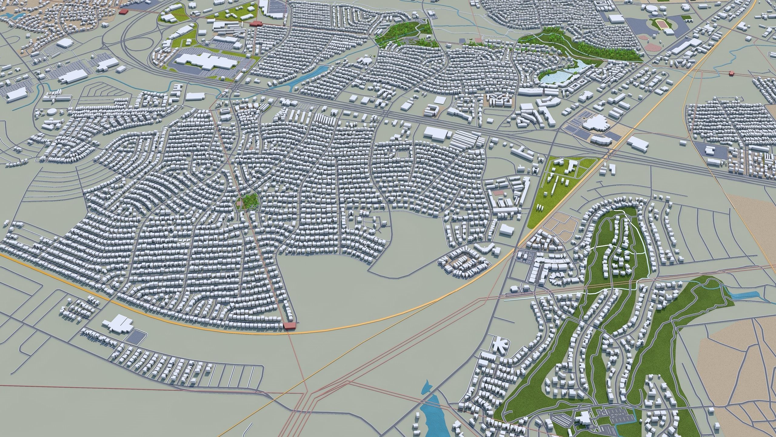3D model San Angelo Texas USA 40km VR / AR / low-poly | CGTrader