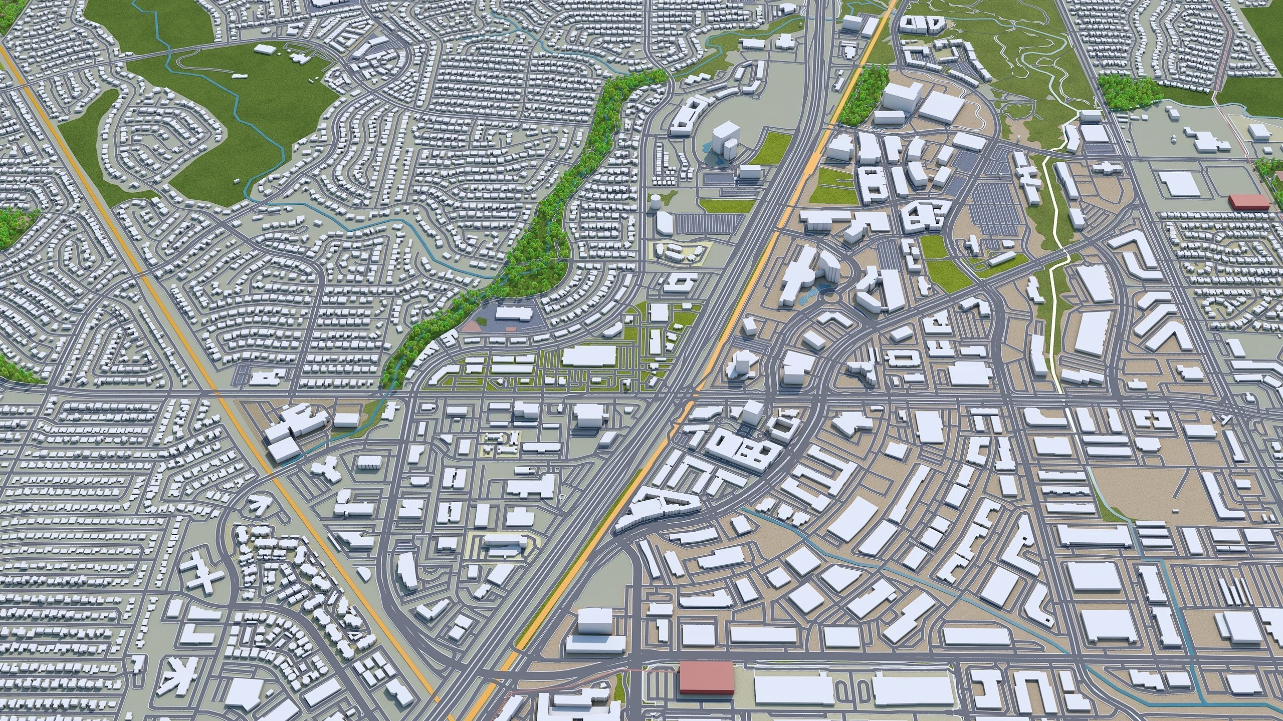 3D model Richardson Texas USA 25km VR / AR / low-poly | CGTrader