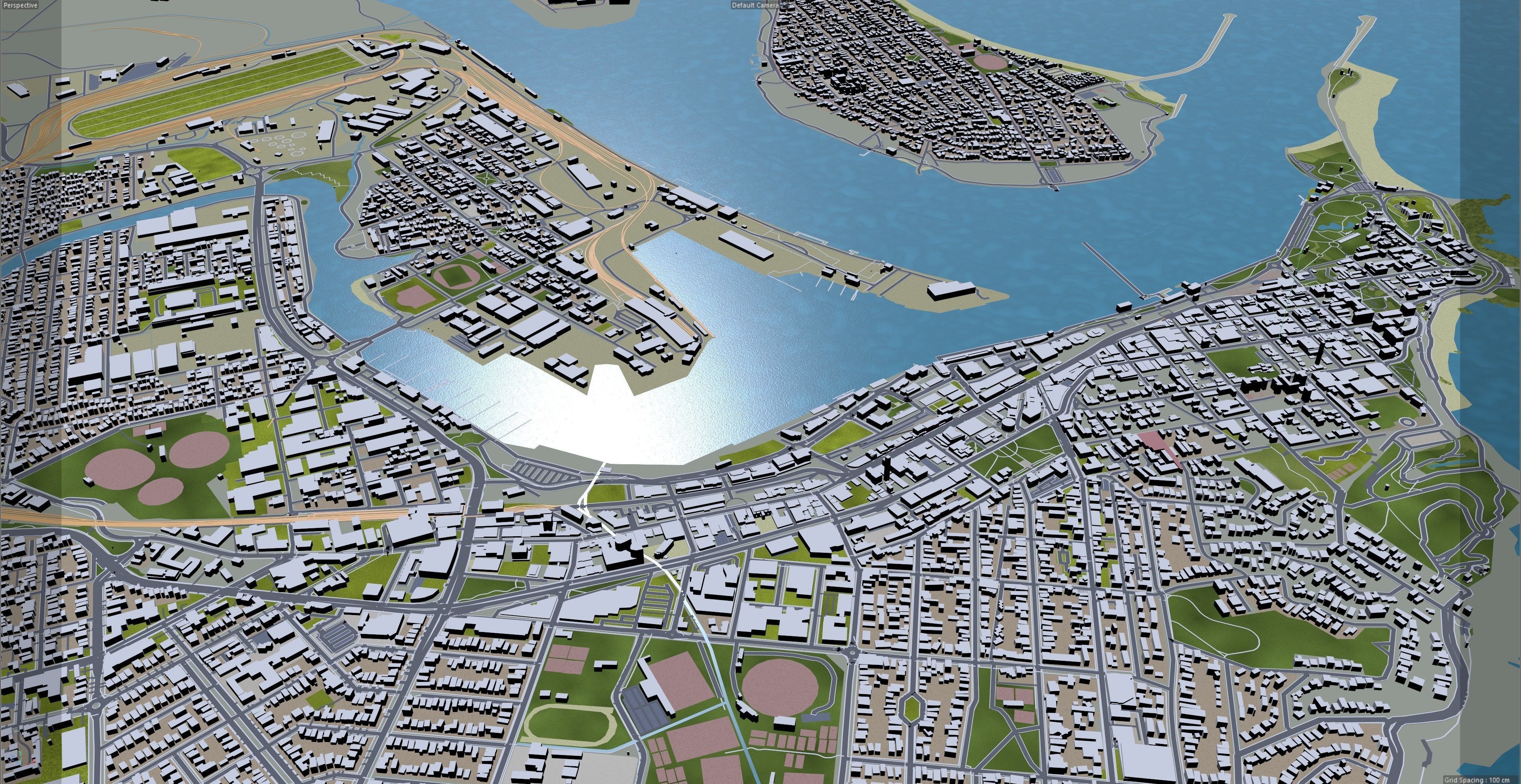 3D model Newcastle Australia 20km VR / AR / low-poly | CGTrader