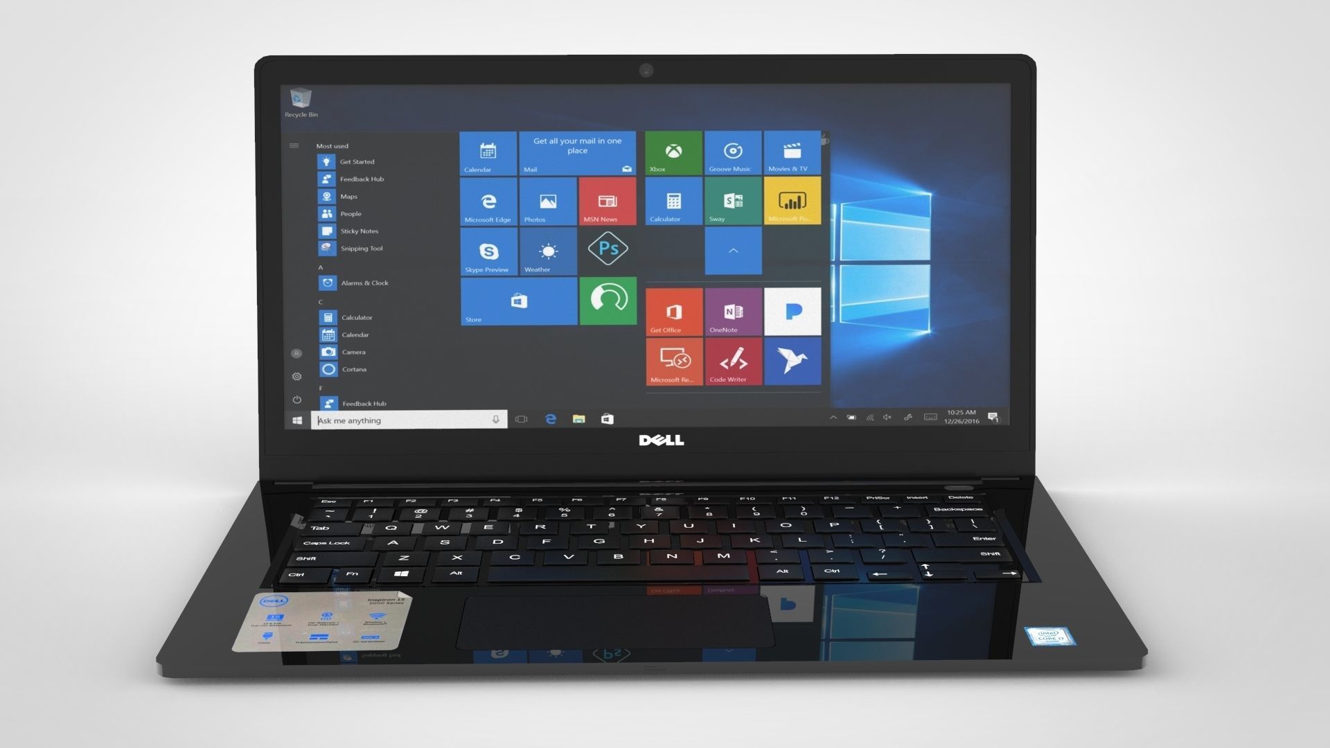 Dell Laptop free VR / AR / low-poly 3D model | CGTrader