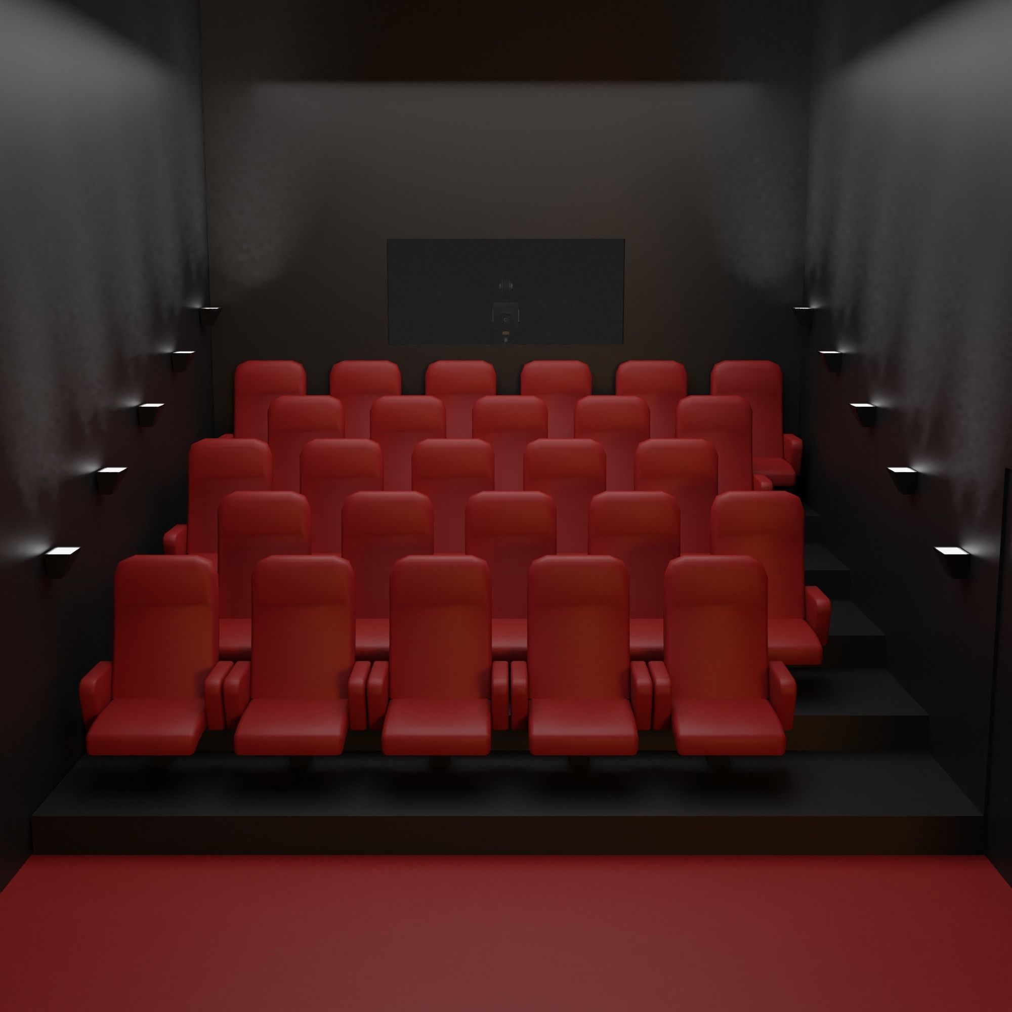 3D model Cinema movie theater building VR / AR / low-poly | CGTrader