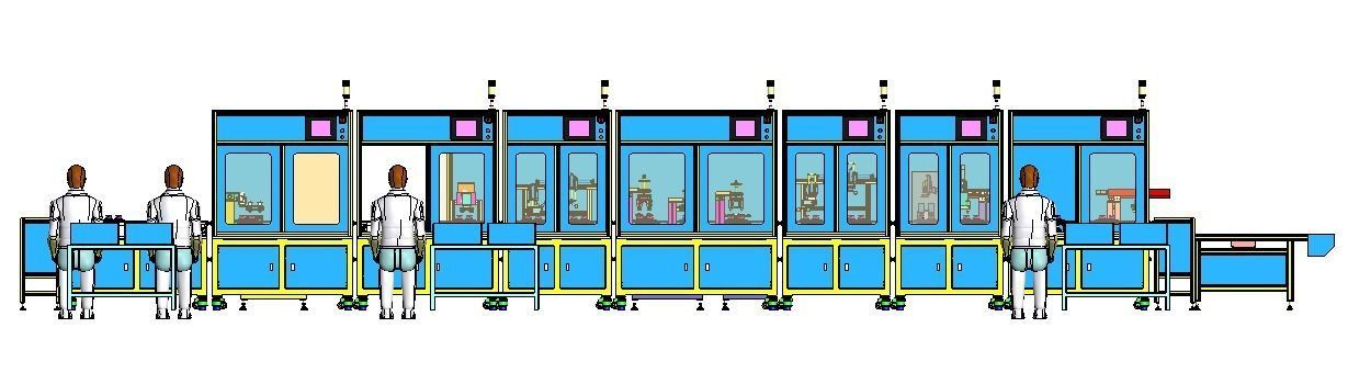 Fully automatic bulb assembly production line 3D model | CGTrader
