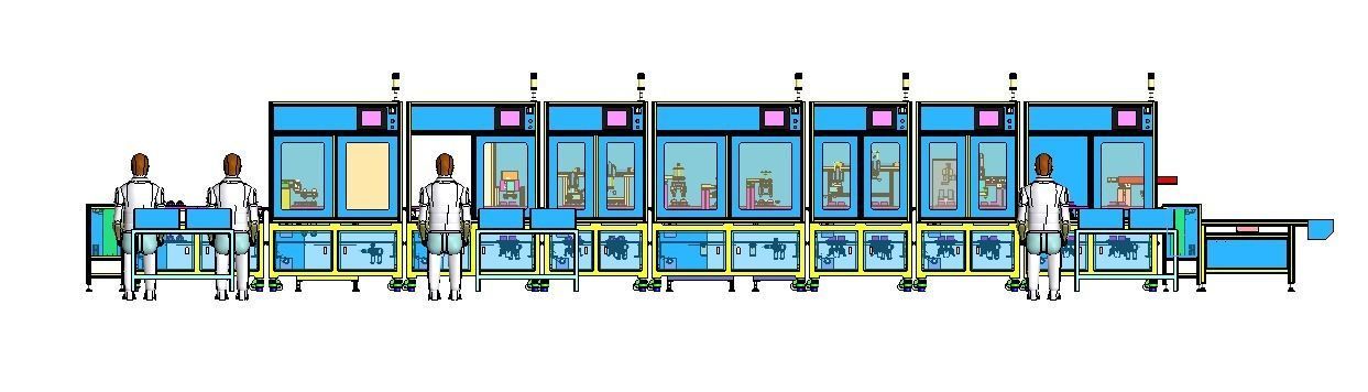 Fully automatic bulb assembly production line 3D model | CGTrader