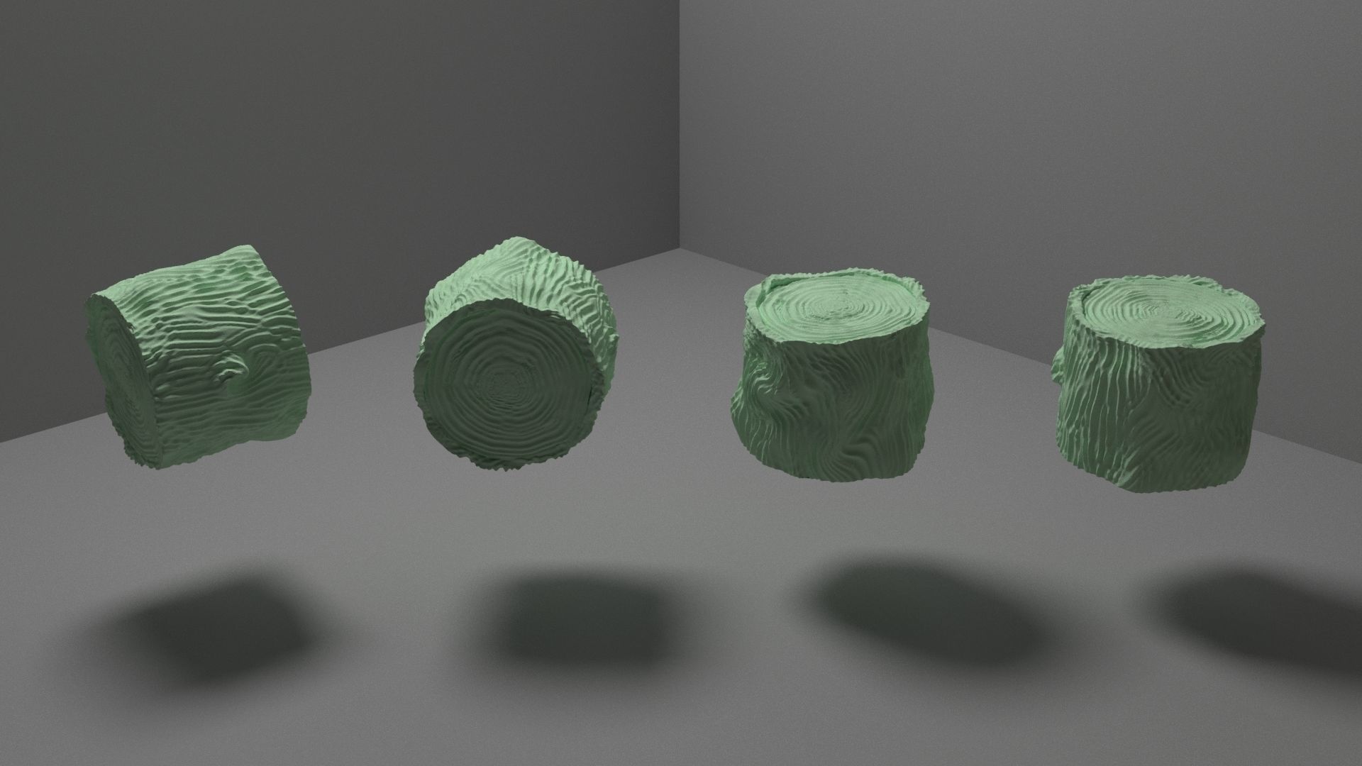 Fantasy bench and stumps 3D model 3D printable | CGTrader