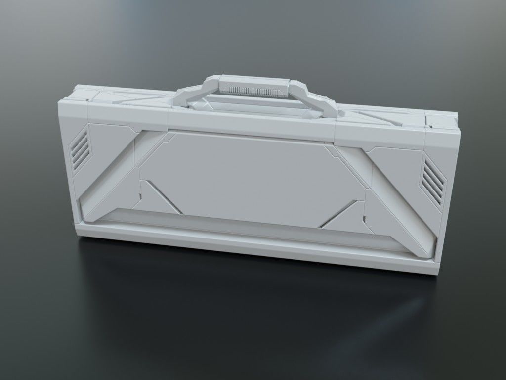 Sci-Fi Storage Box Case High-poly 3D model | CGTrader