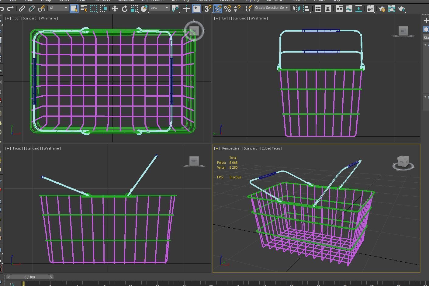 3D model shopping basket VR / AR / low-poly | CGTrader