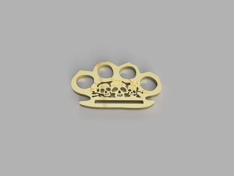 Skull Brass Knuckles handle 3D model 3D printable | CGTrader