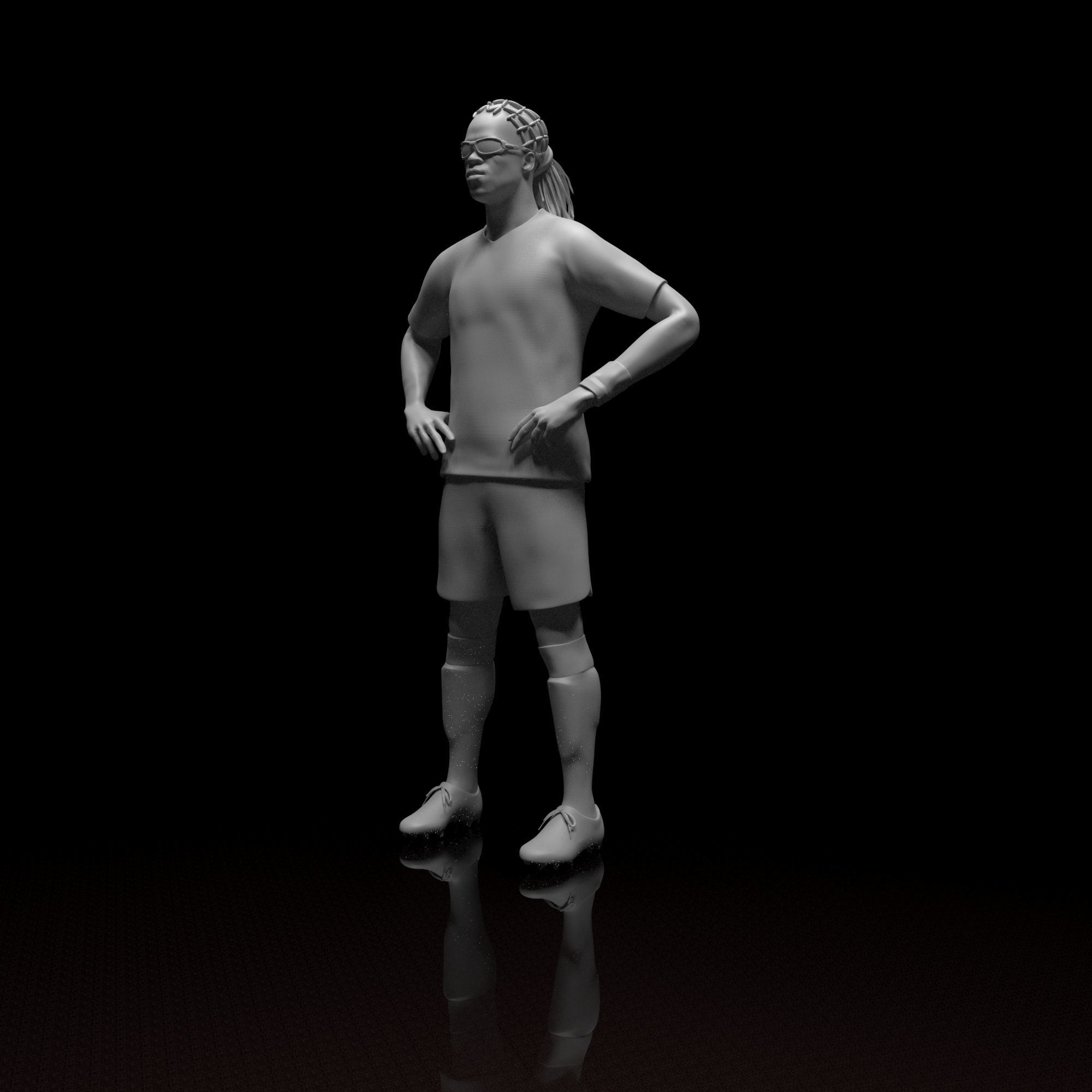 Davids Edgar Footballer Stl file 3d Model 3D model 3D printable | CGTrader