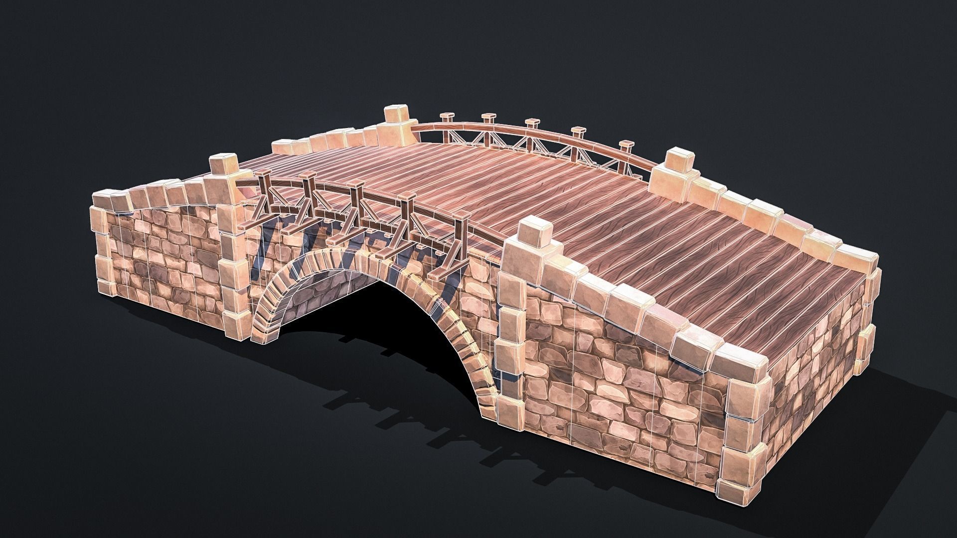 3D model Stylized Wooden Bridge VR / AR / low-poly | CGTrader