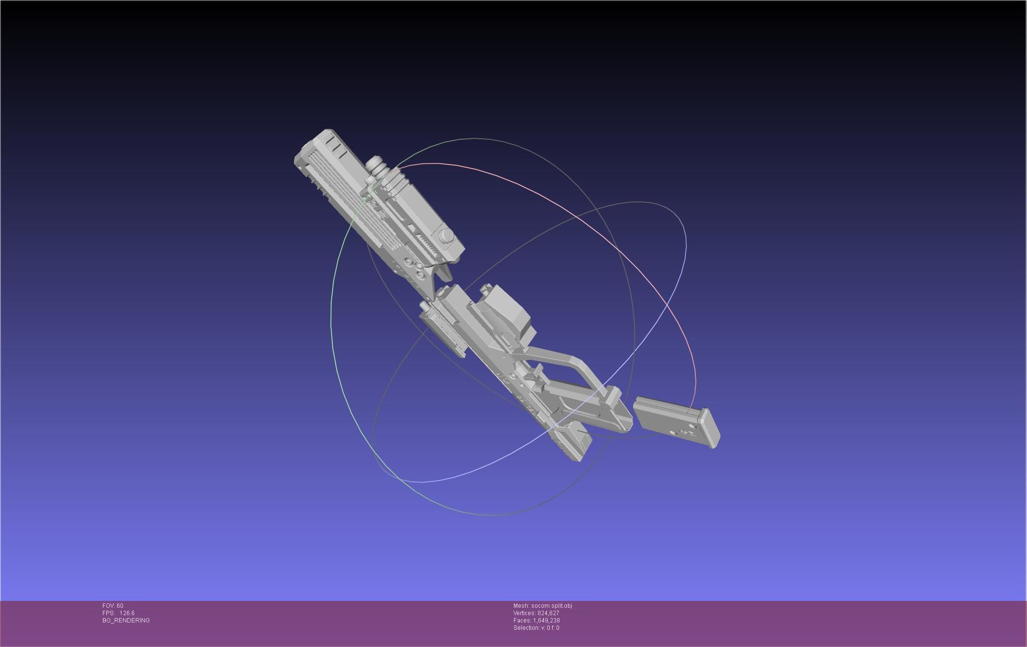 Halo ODST Socom Pistol Modular Shape 3D model | CGTrader