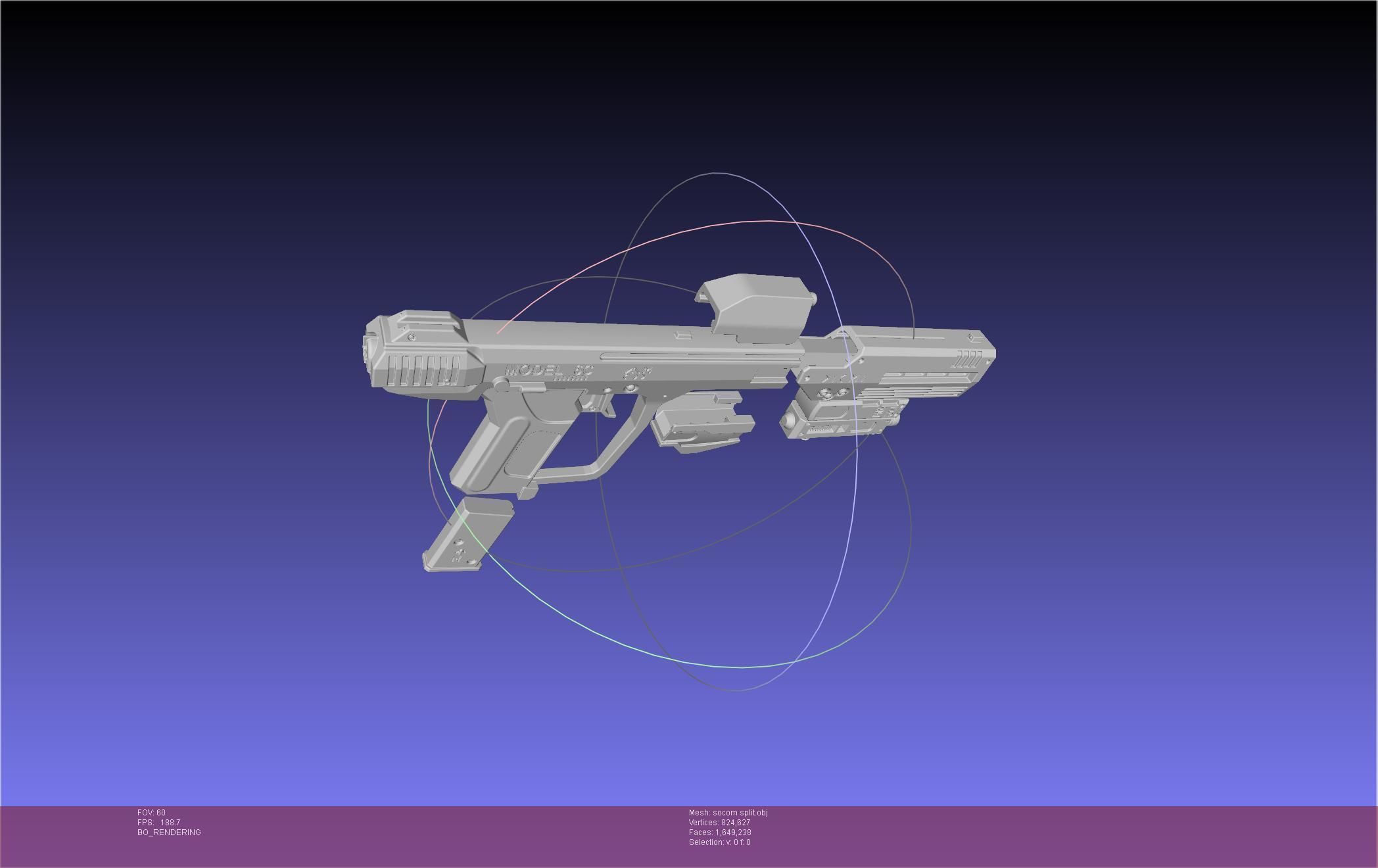 Halo ODST Socom Pistol Modular Shape 3D model | CGTrader