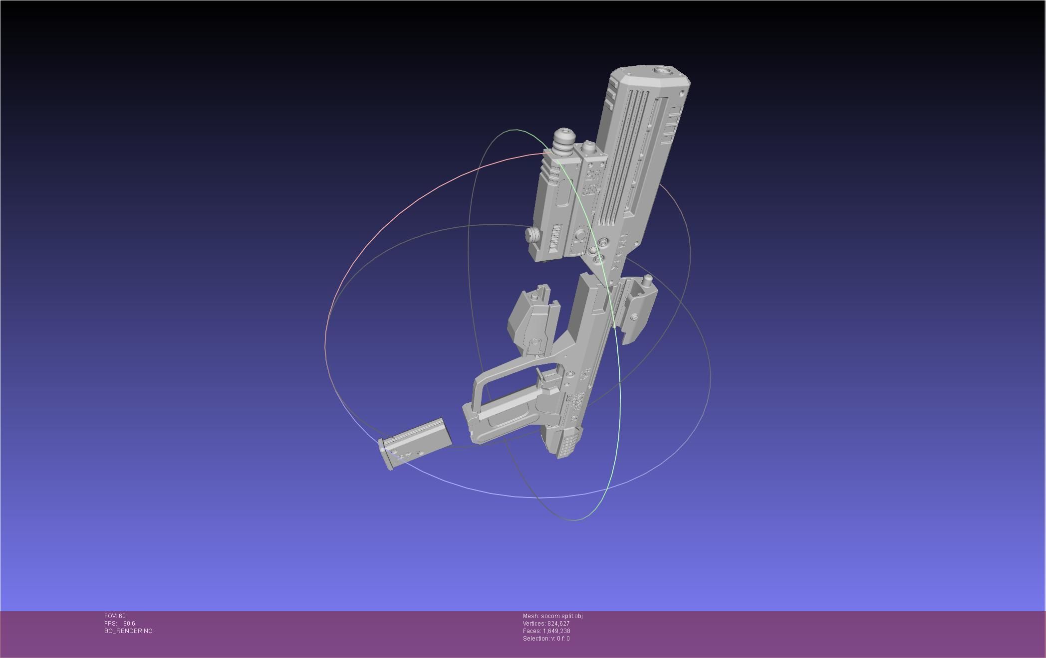 Halo ODST Socom Pistol Modular Shape 3D model | CGTrader