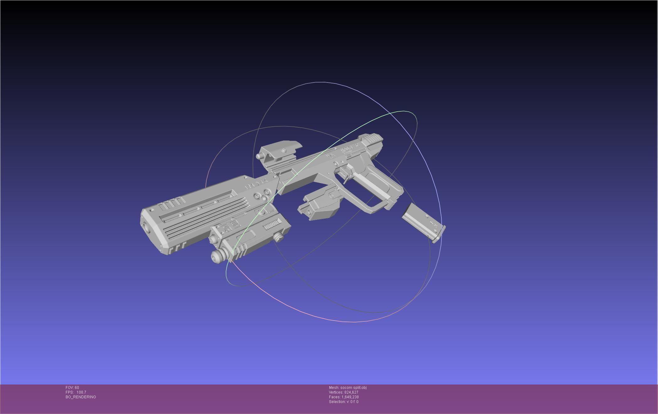 Halo ODST Socom Pistol Modular Shape 3D model | CGTrader
