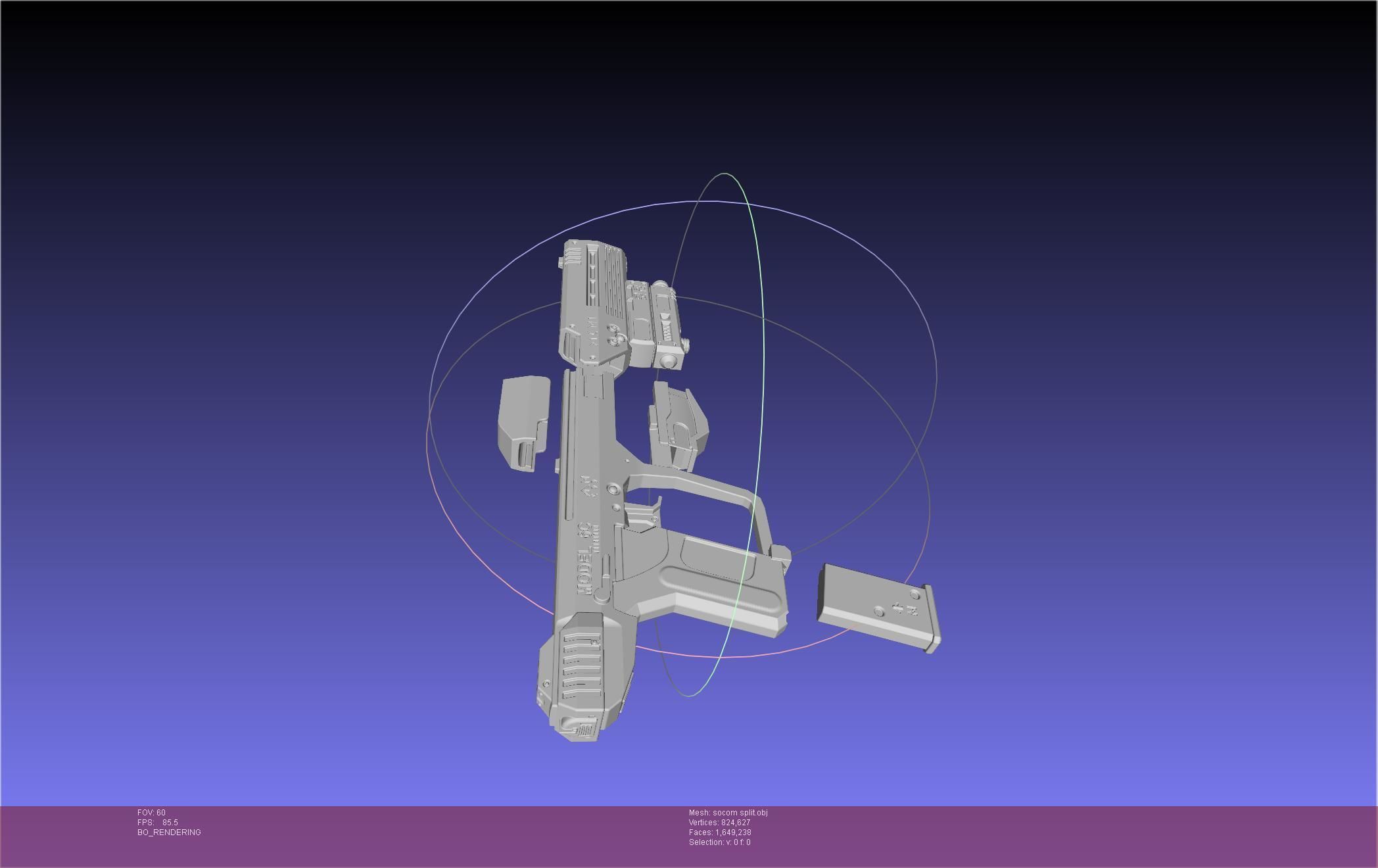 Halo ODST Socom Pistol Modular Shape 3D model | CGTrader