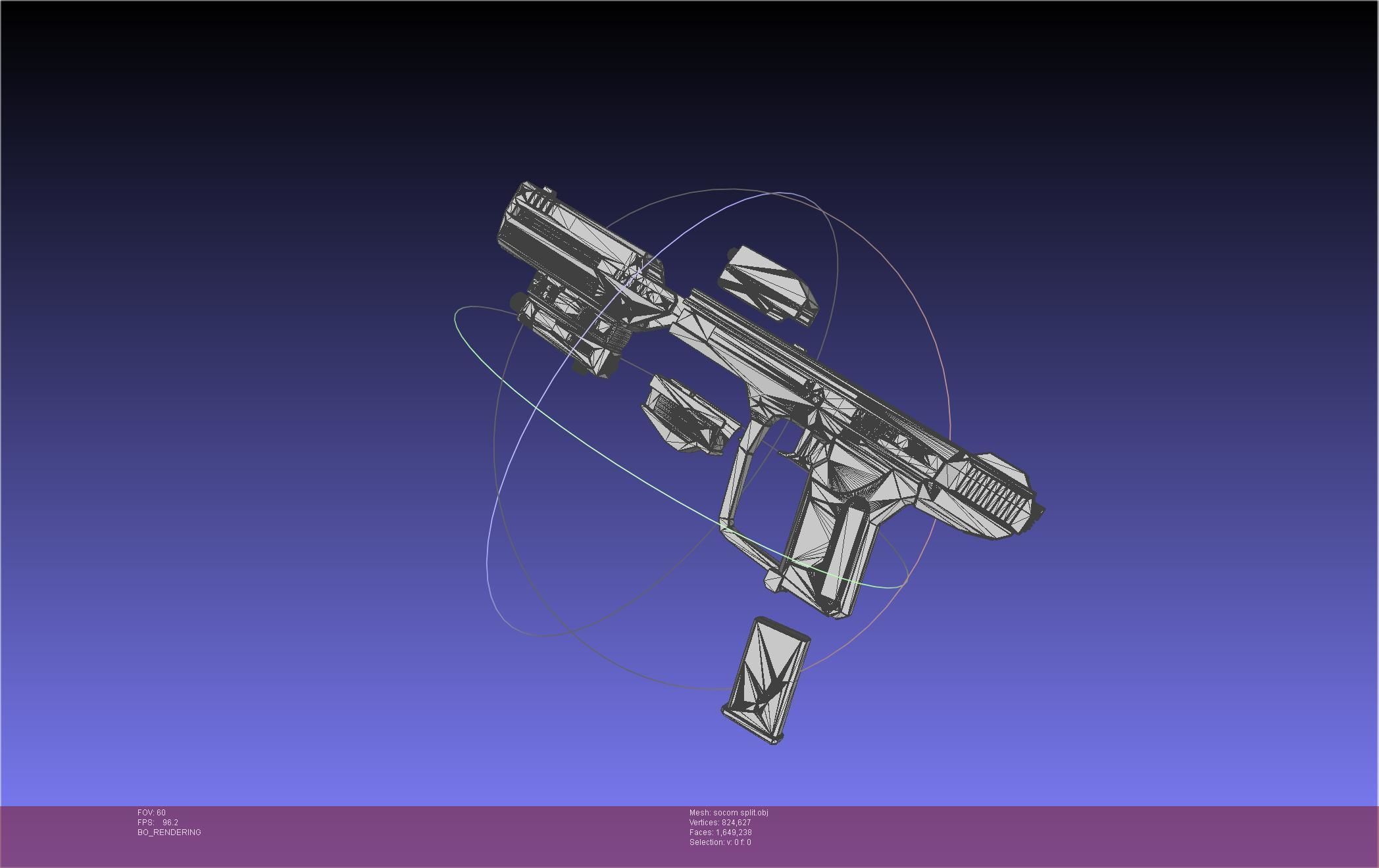 Halo ODST Socom Pistol Modular Shape 3D model | CGTrader