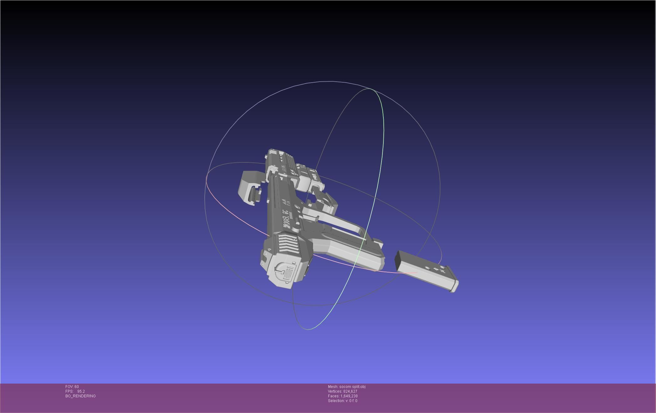 Halo ODST Socom Pistol Modular Shape 3D model | CGTrader
