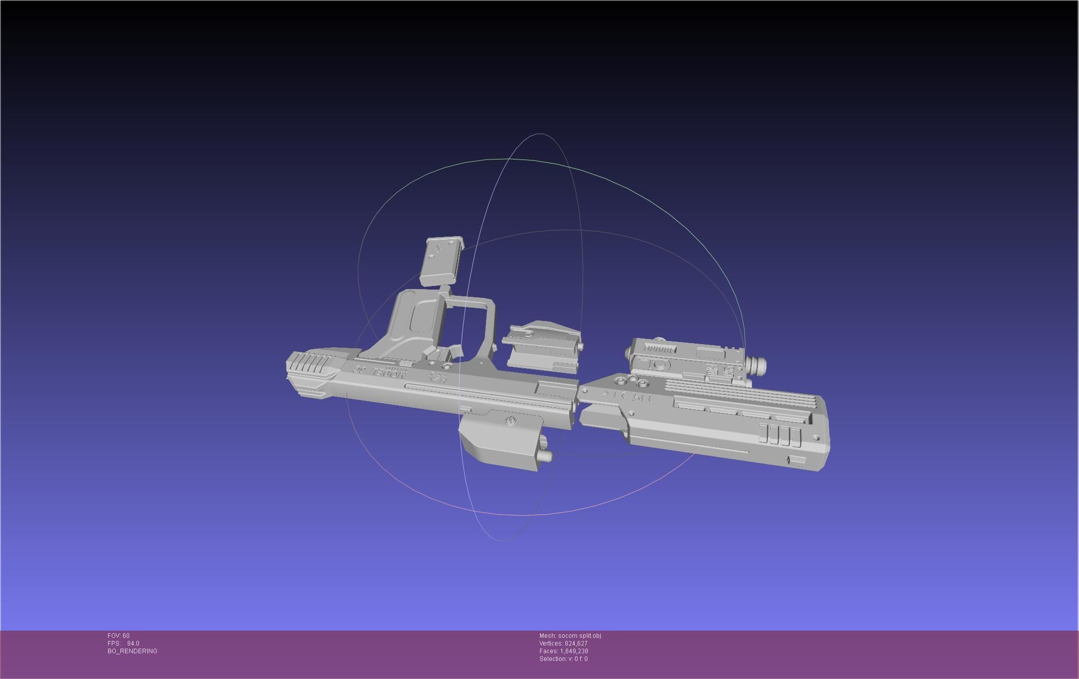 Halo ODST Socom Pistol Modular Shape 3D model | CGTrader