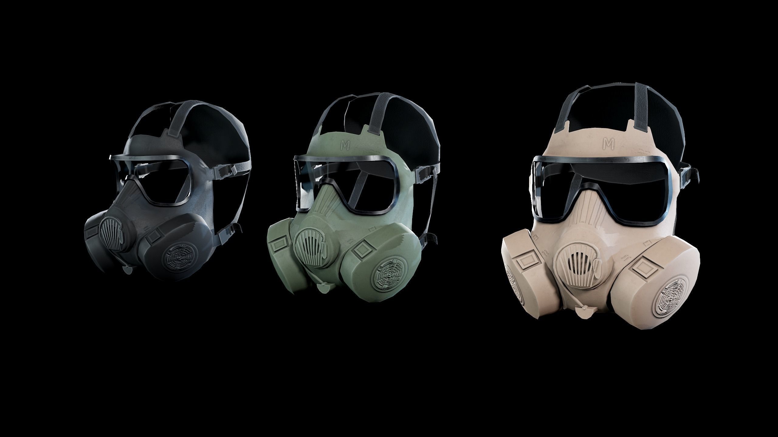 3D model M50 Gasmask VR / AR / low-poly | CGTrader