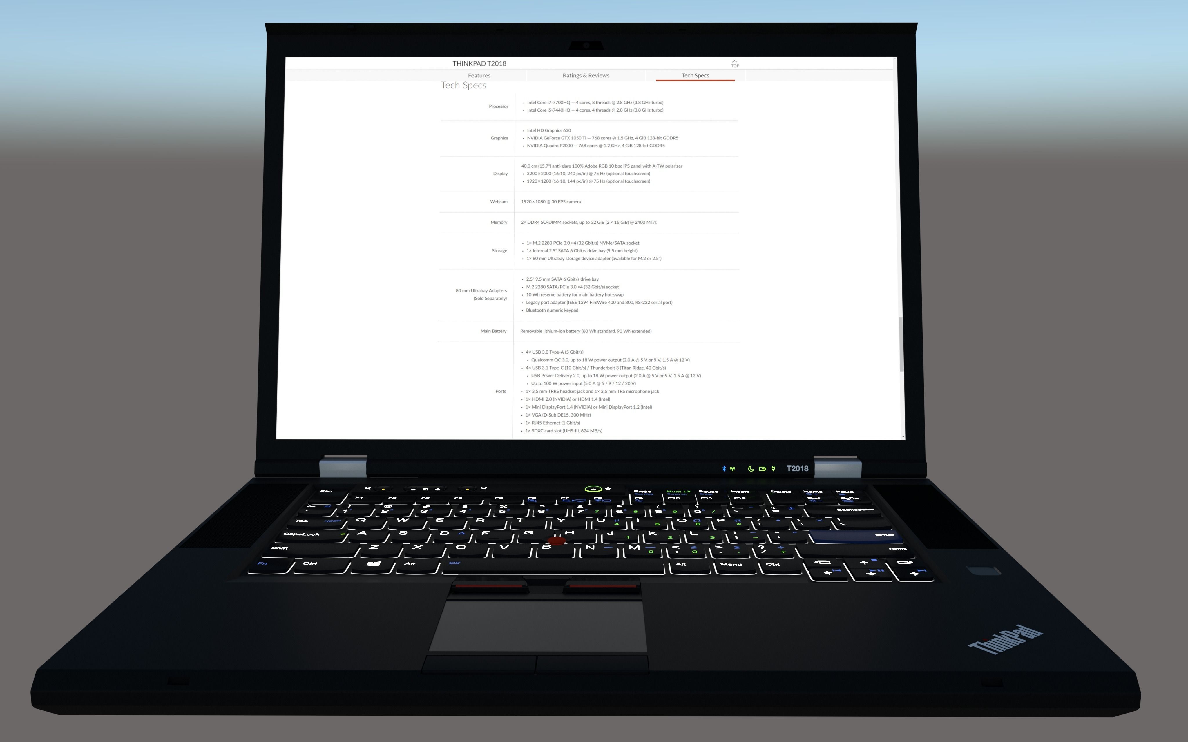 ThinkPad T2018 free 3D model | CGTrader