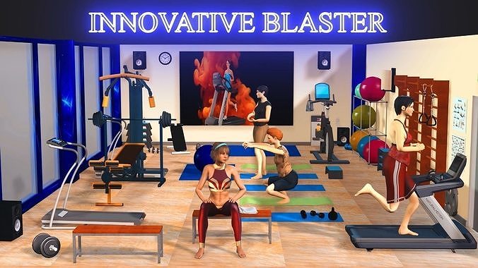 Fitness Gym Room free 3D model | CGTrader