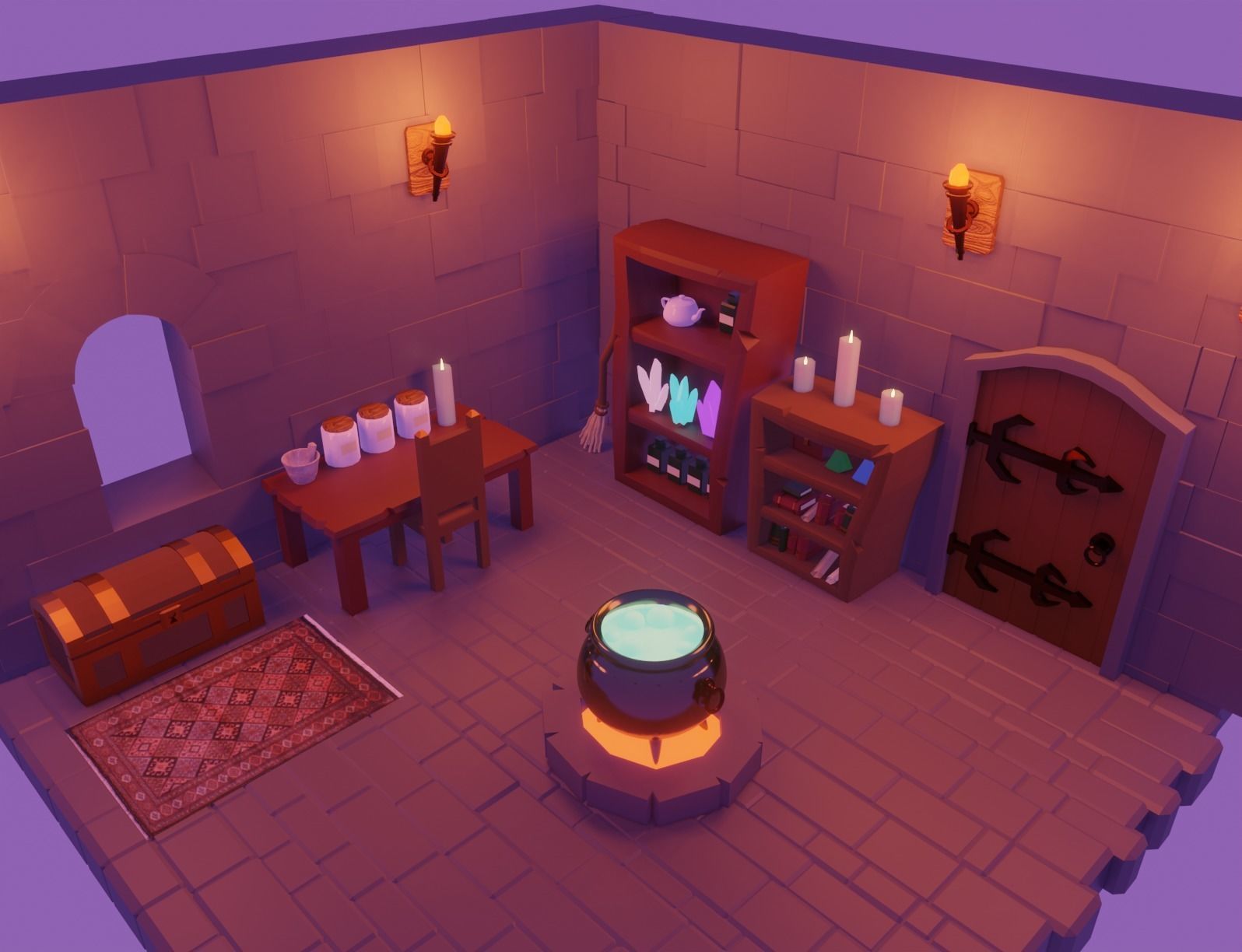 3D model Magic castle room VR / AR / low-poly | CGTrader