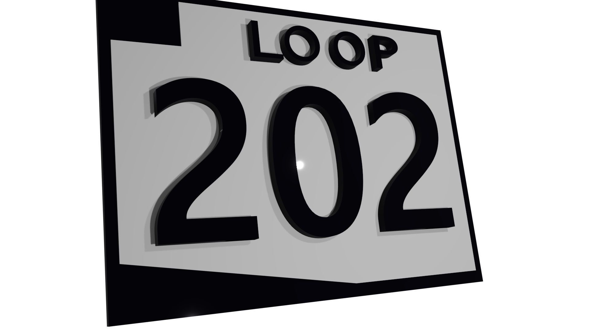 Sign Arizona Loop 202 3D model | CGTrader