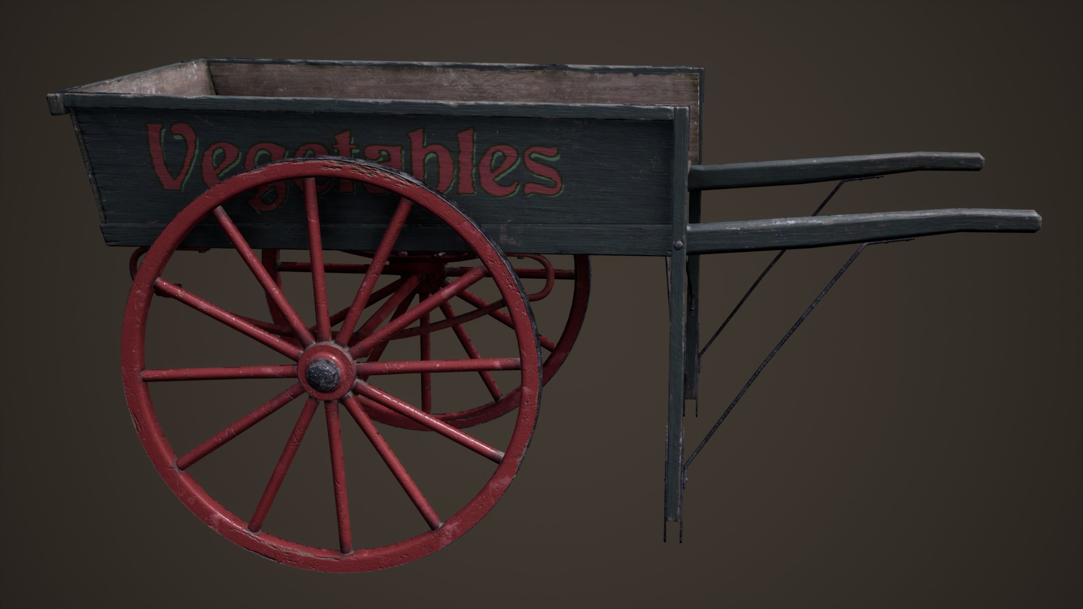 3D model Hand drawn cart VR / AR / low-poly | CGTrader