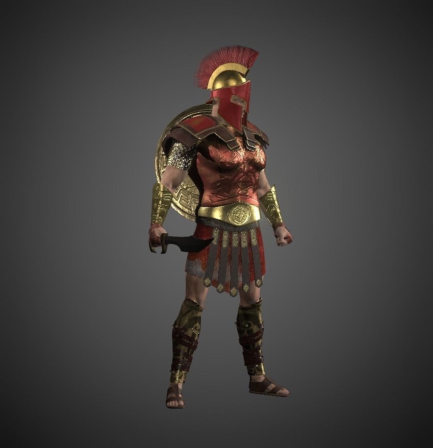 3D model Charecter spartan warrior VR / AR / low-poly rigged | CGTrader